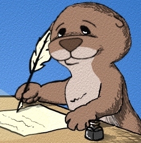 Otter writing header texture | Otter Things